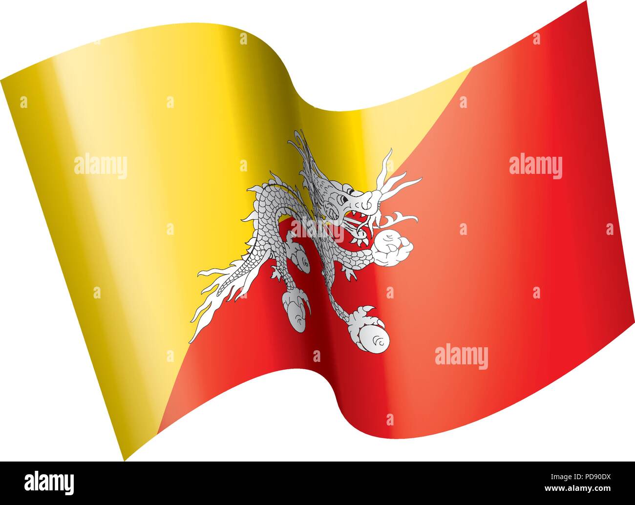 Bhutan flag, vector illustration Stock Vector Image & Art - Alamy