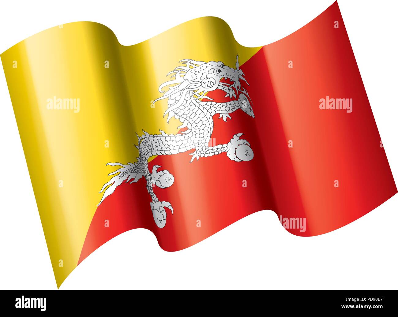 Bhutan flag, vector illustration Stock Vector Image & Art - Alamy
