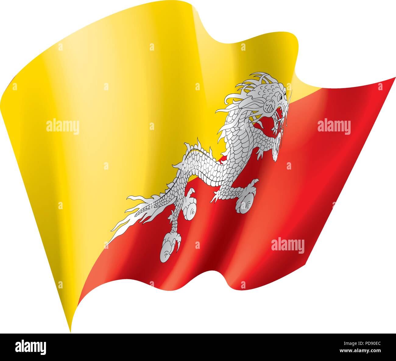 Bhutan flag, vector illustration Stock Vector Image & Art - Alamy