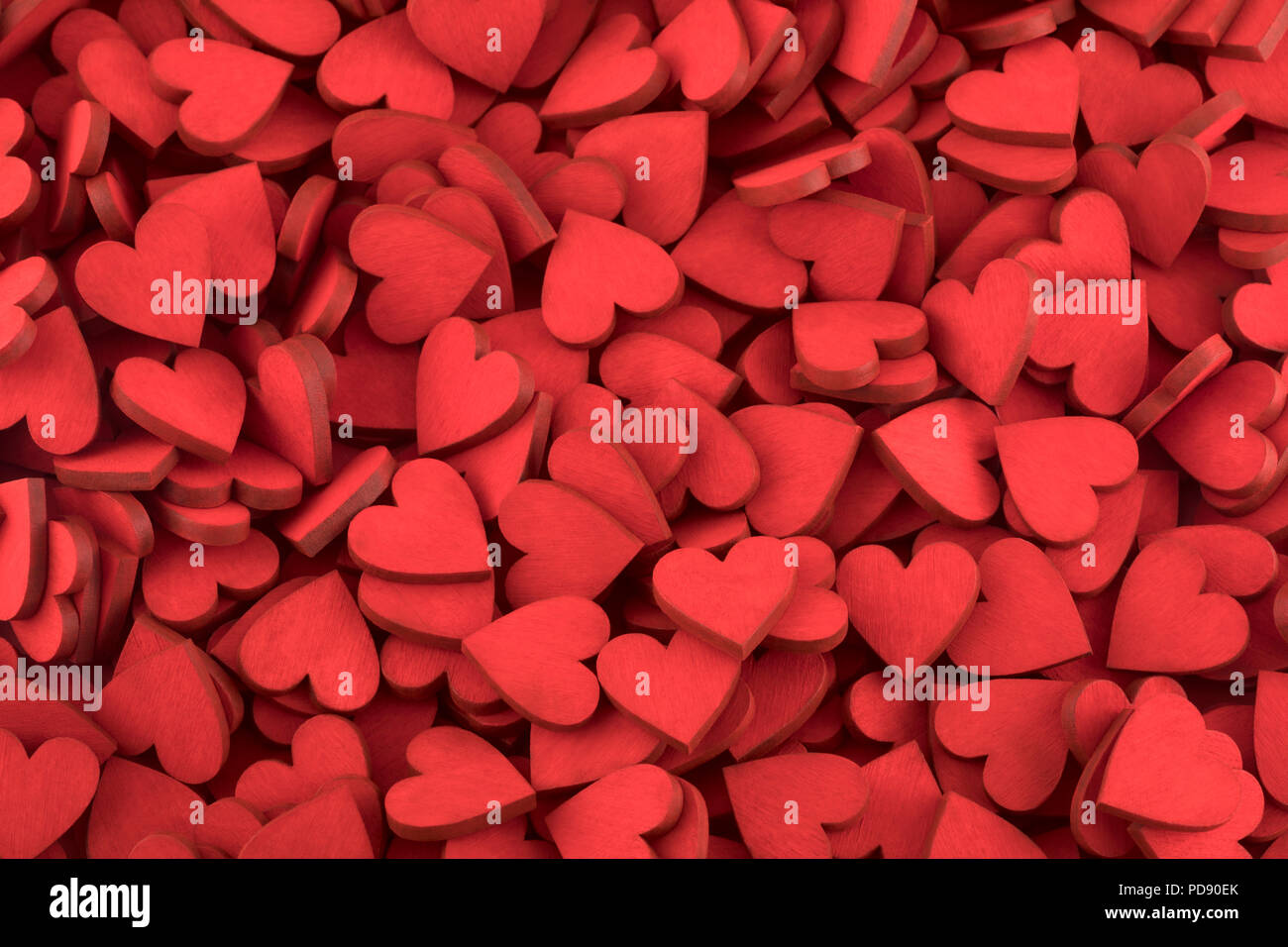 Hundreds of small red hearts Stock Photo - Alamy
