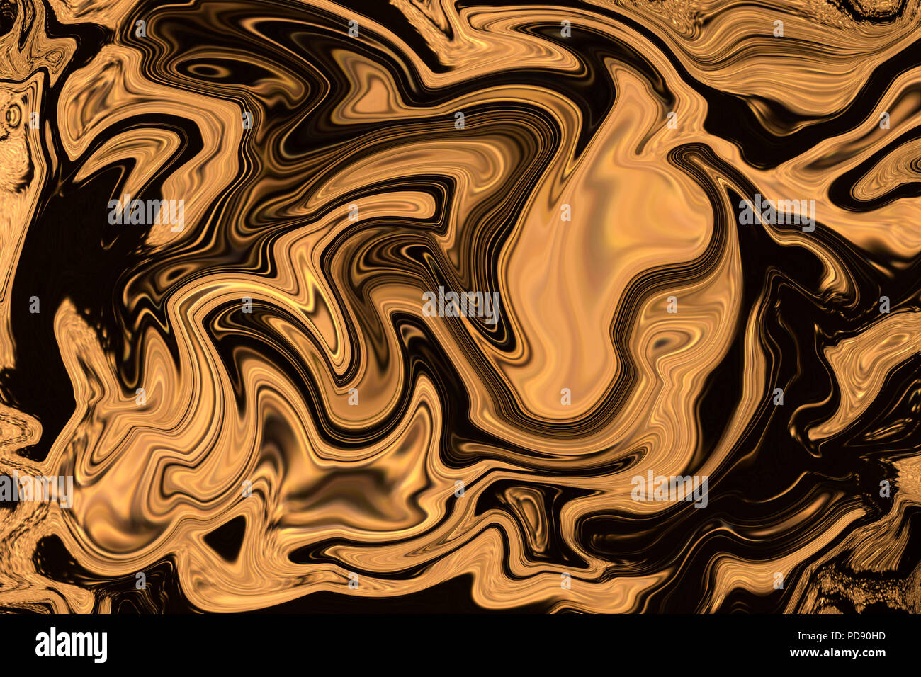 Gold marbling texture design. Black and golden marble pattern. Fluid ...