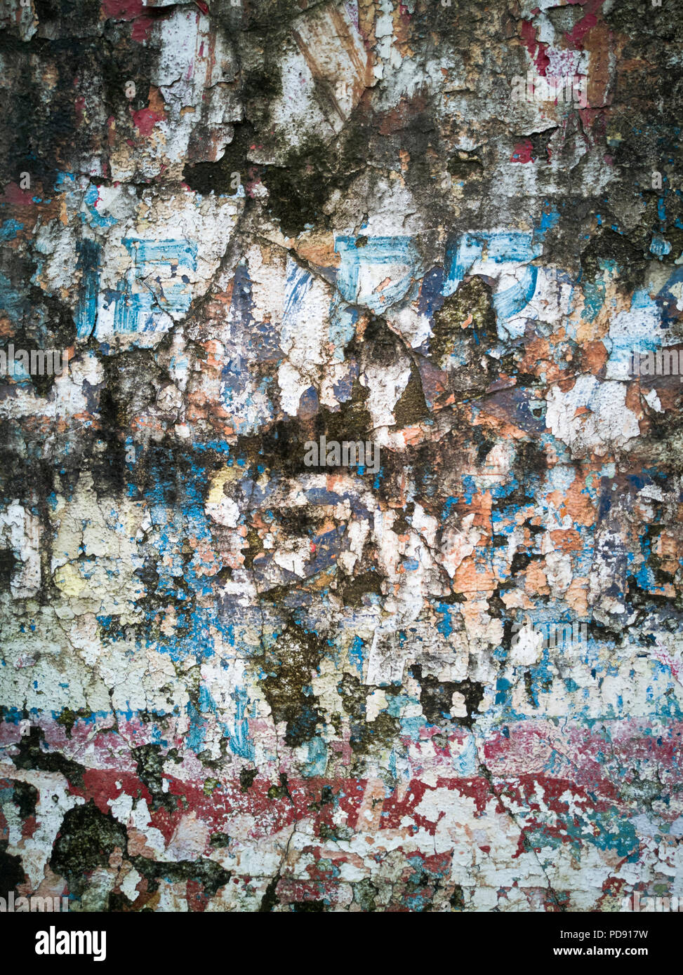 Concrete wall chipped fading sign writing graffiti grunge Stock Photo ...