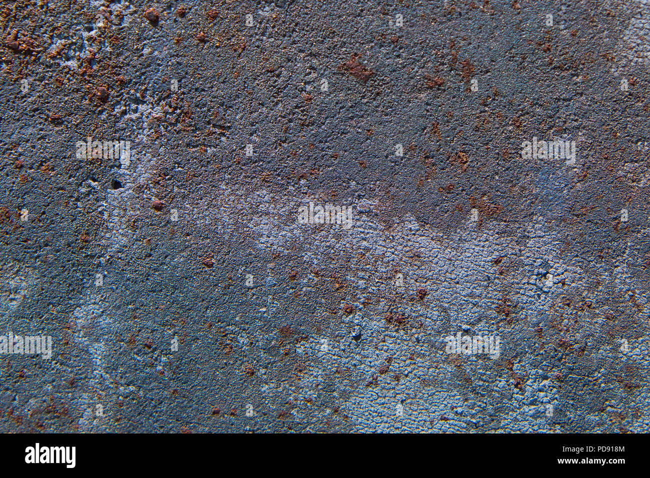 Background texture of corroded metal with rust, blue and gray color ...
