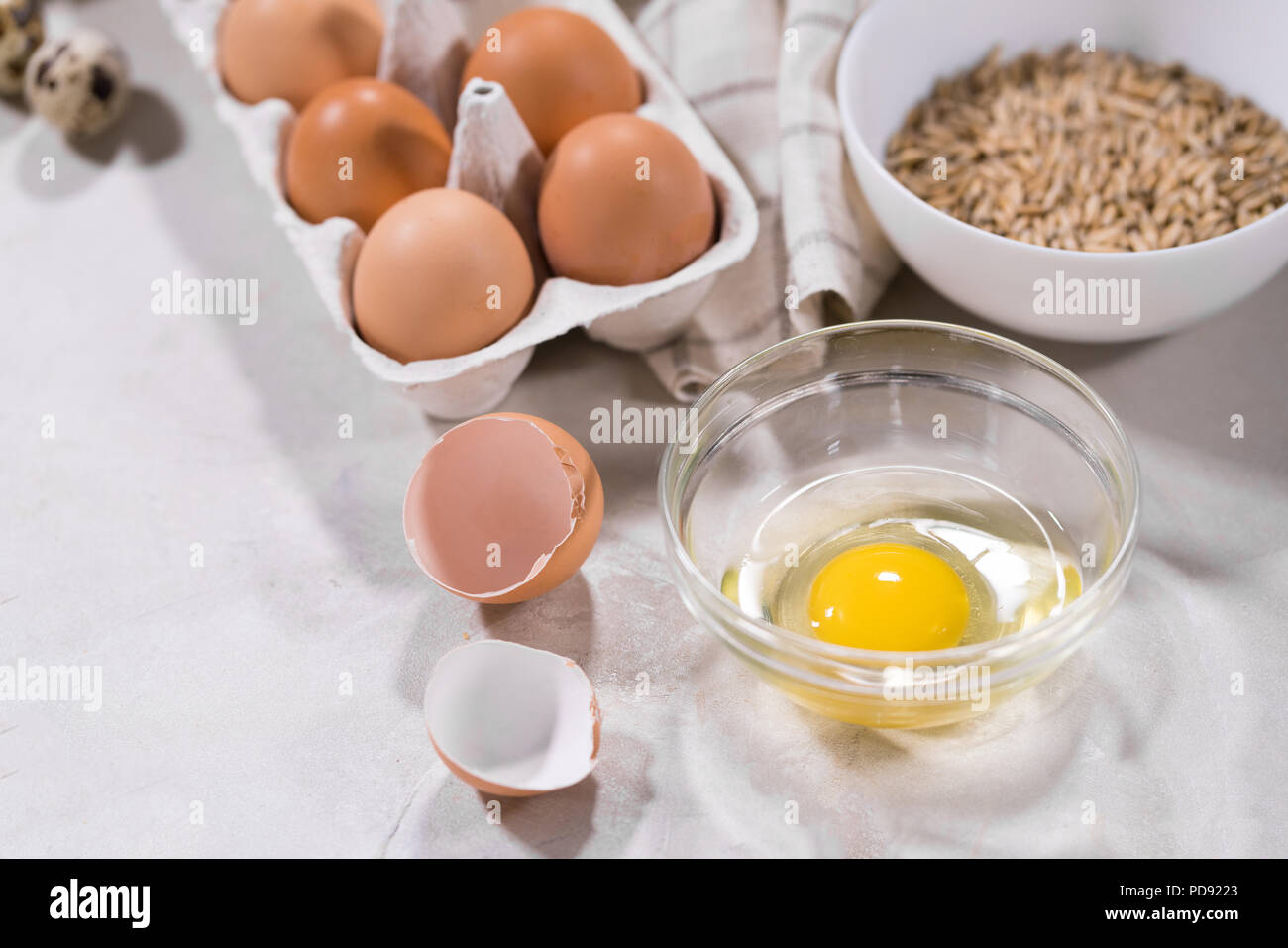 Natural ingredients for baking Stock Photo - Alamy