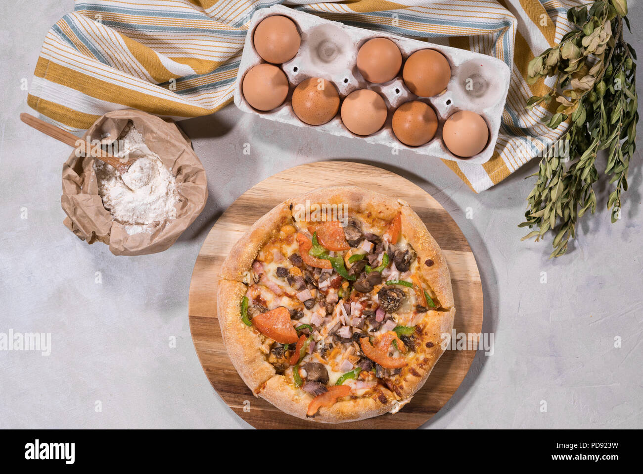 Natural ingredients for baking Stock Photo - Alamy