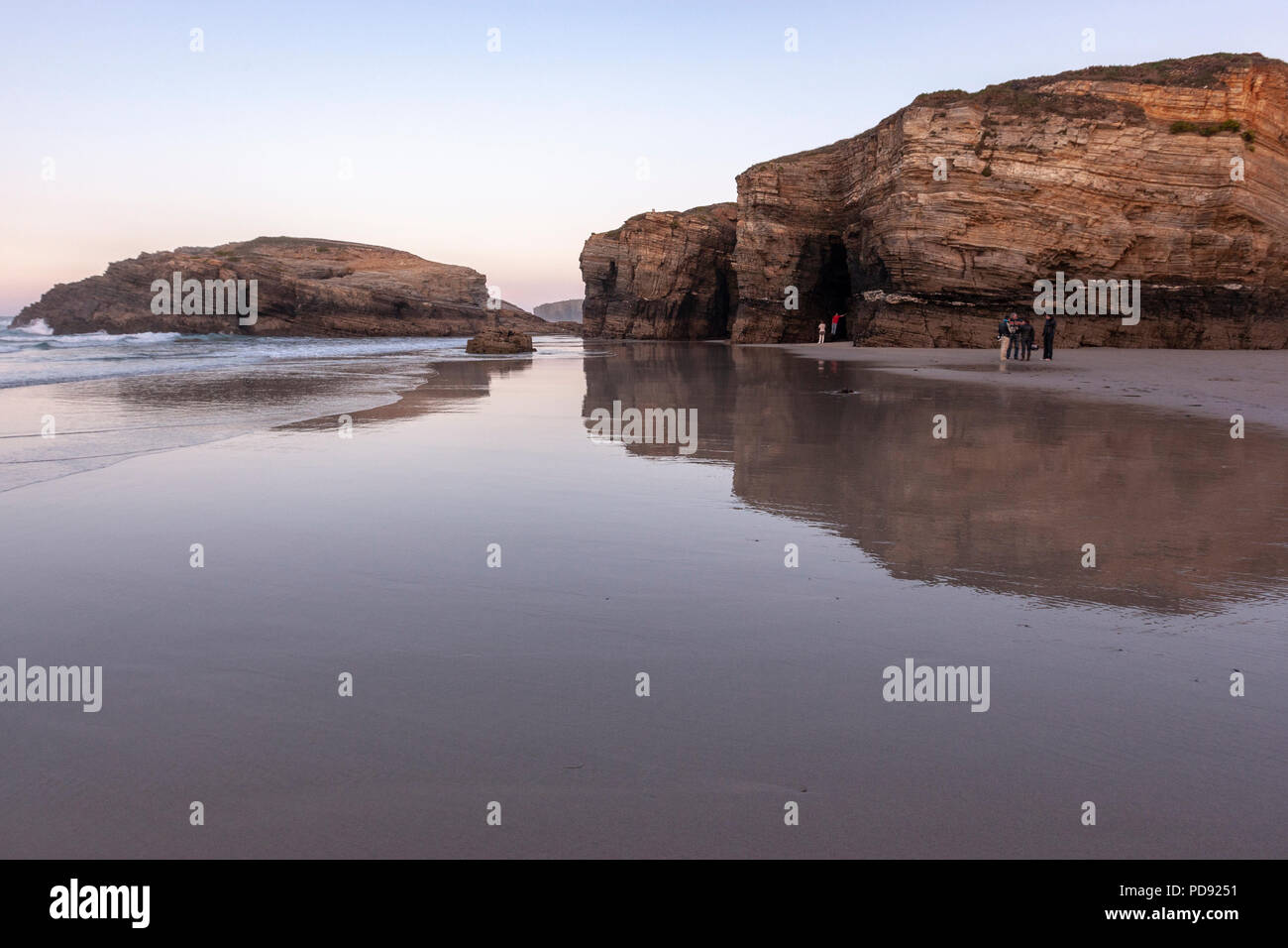 Tourist place of Playa de Las Catedrales, Beach of the Cathedrals, in ...