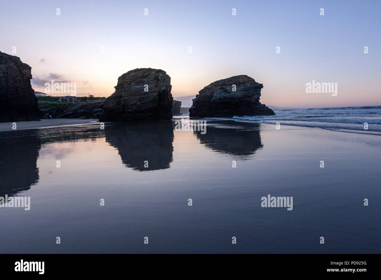 Tourist place of Playa de Las Catedrales, Beach of the Cathedrals, in ...