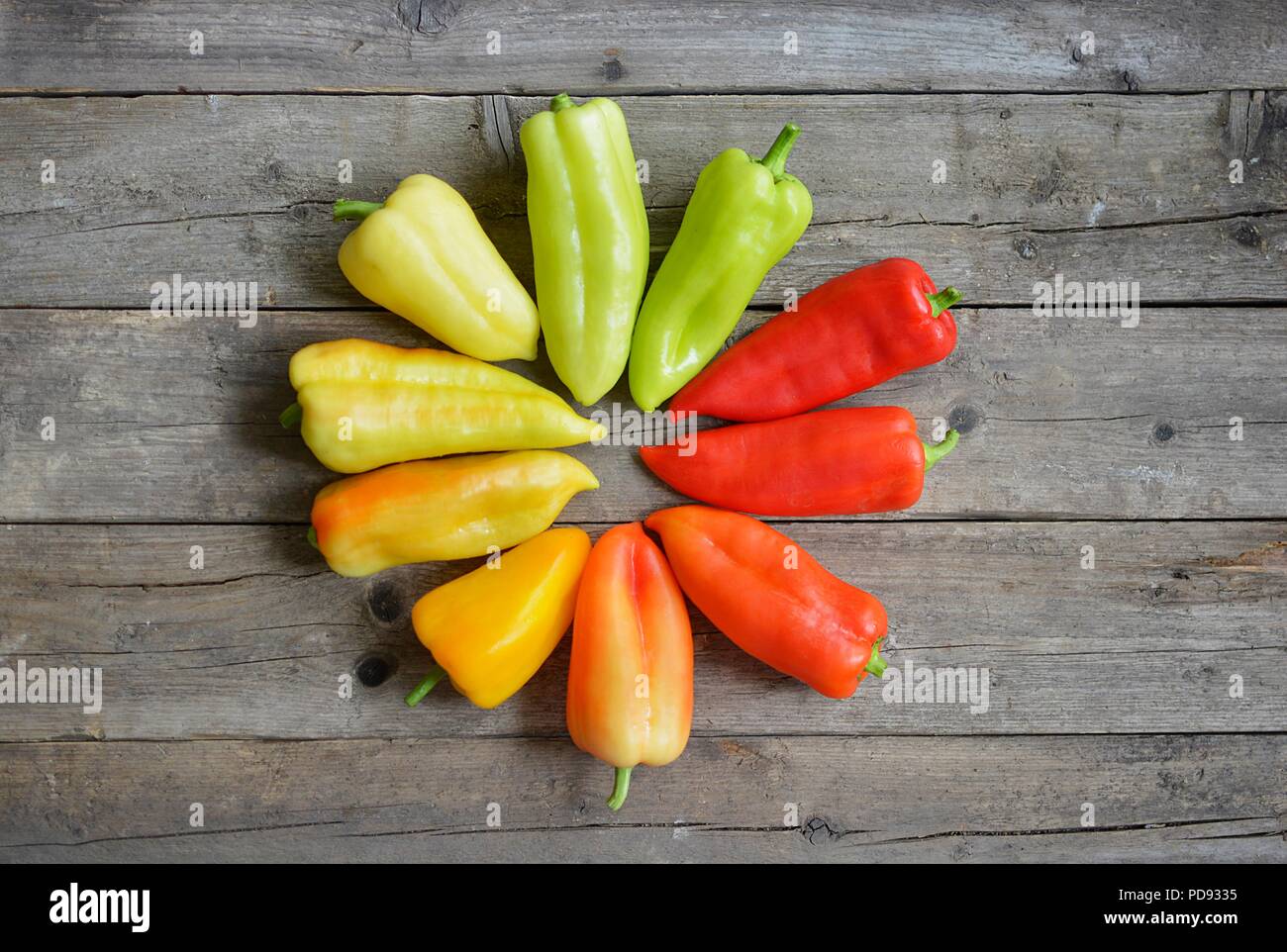color spectrum of pepper Stock Photo - Alamy