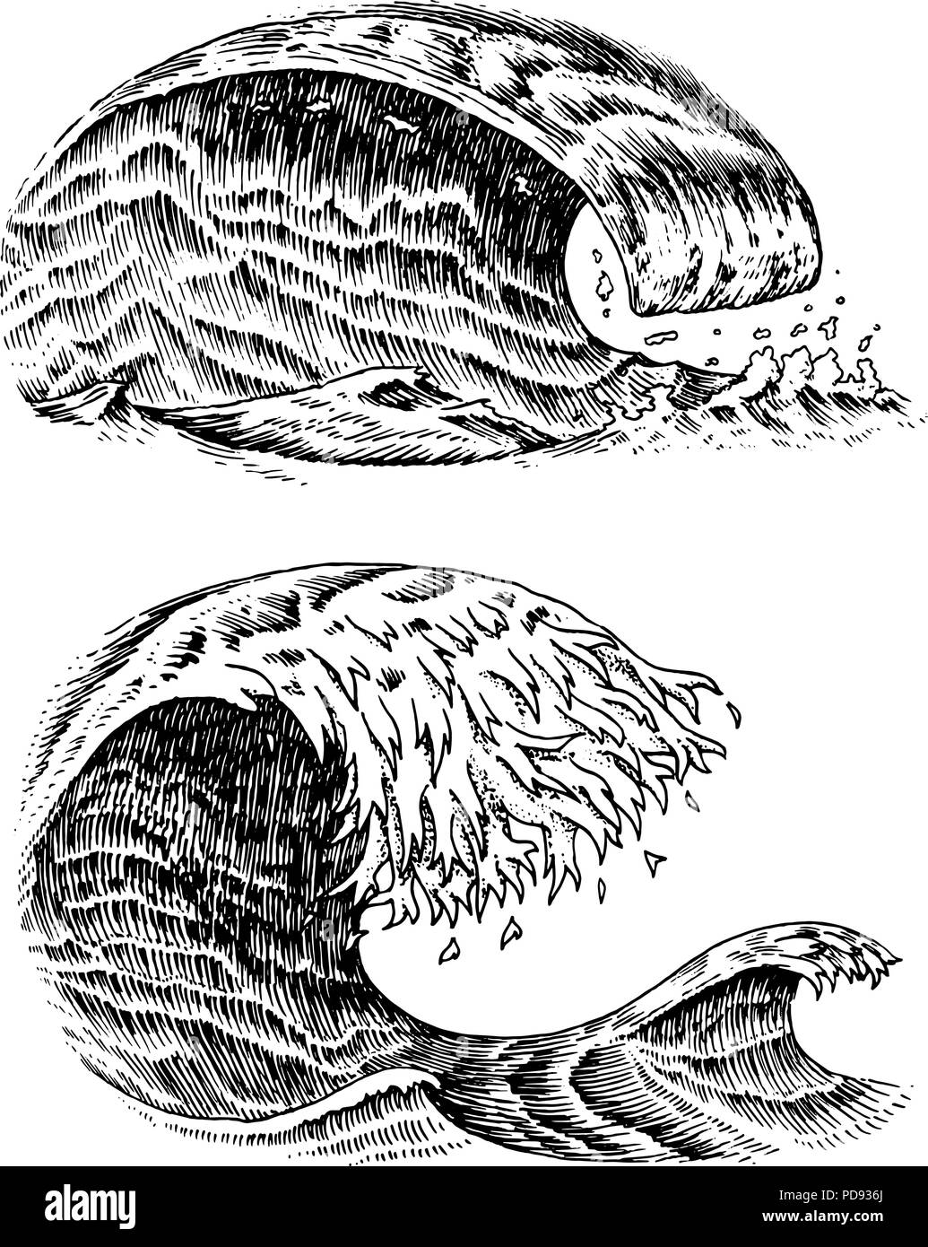 Tidal Wave Drawing Stock Photos & Tidal Wave Drawing Stock Images - Alamy