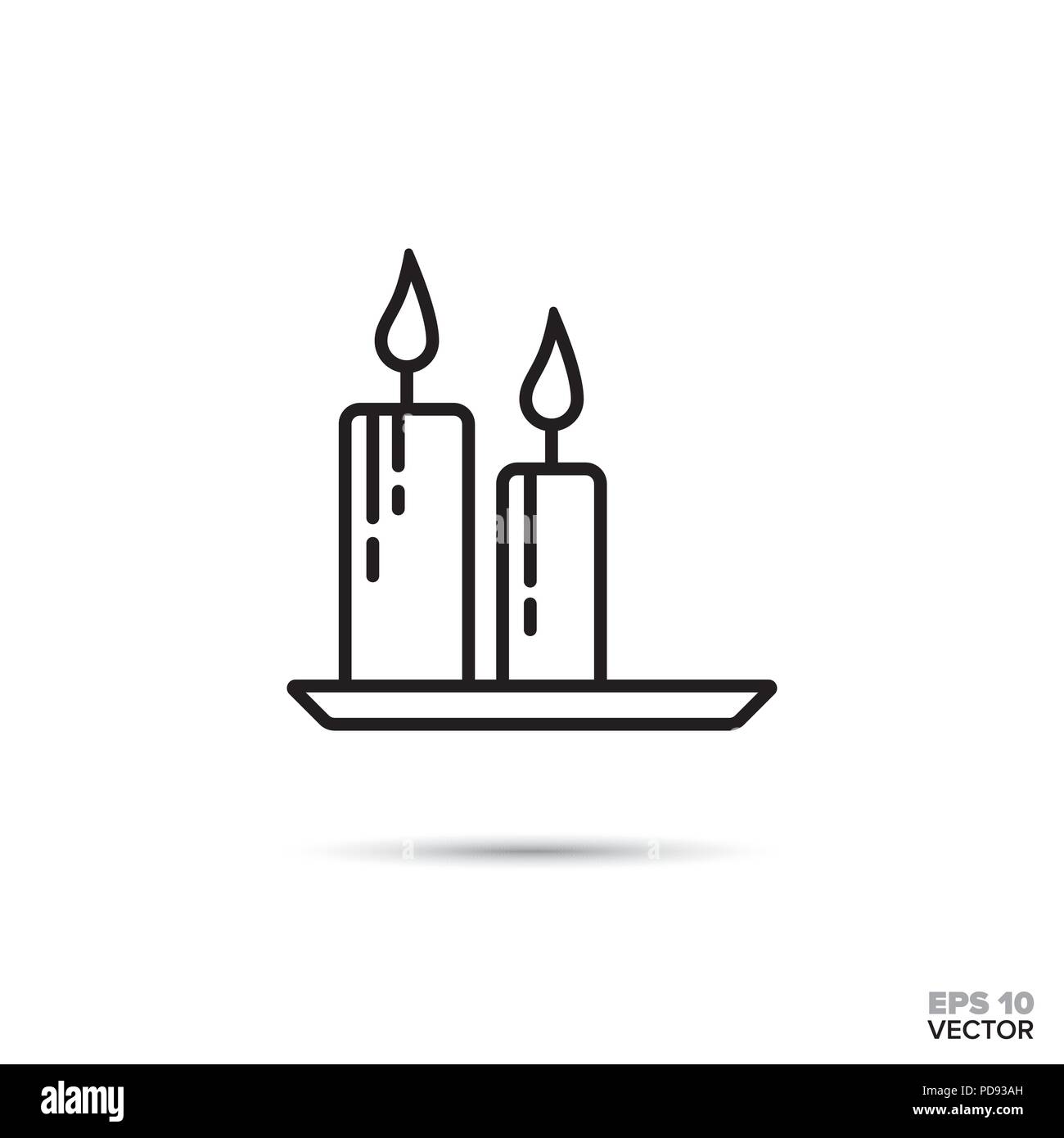 Gray candles Stock Vector Images - Alamy