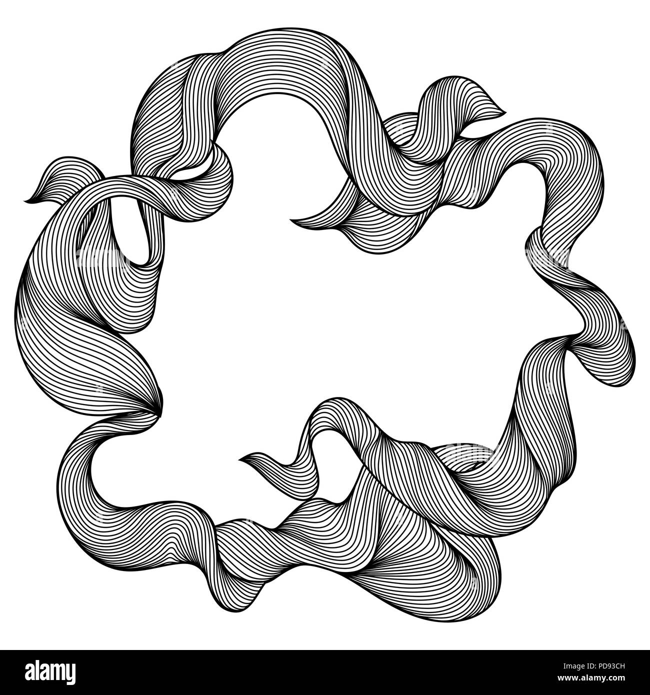 Wave scroll border hi-res stock photography and images - Alamy