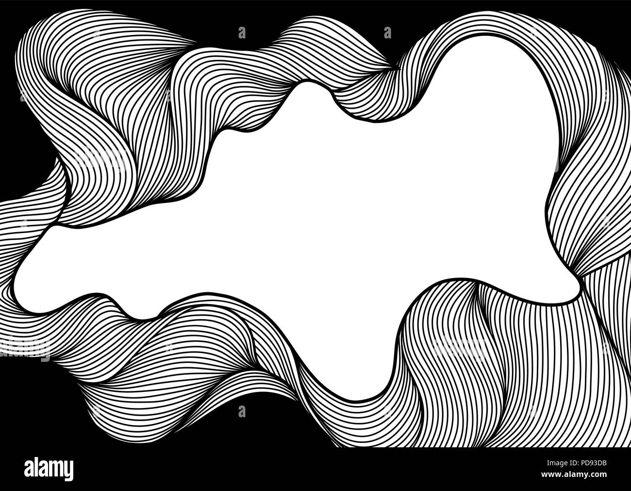 Background with wave line curls Stock Vector Image & Art - Alamy