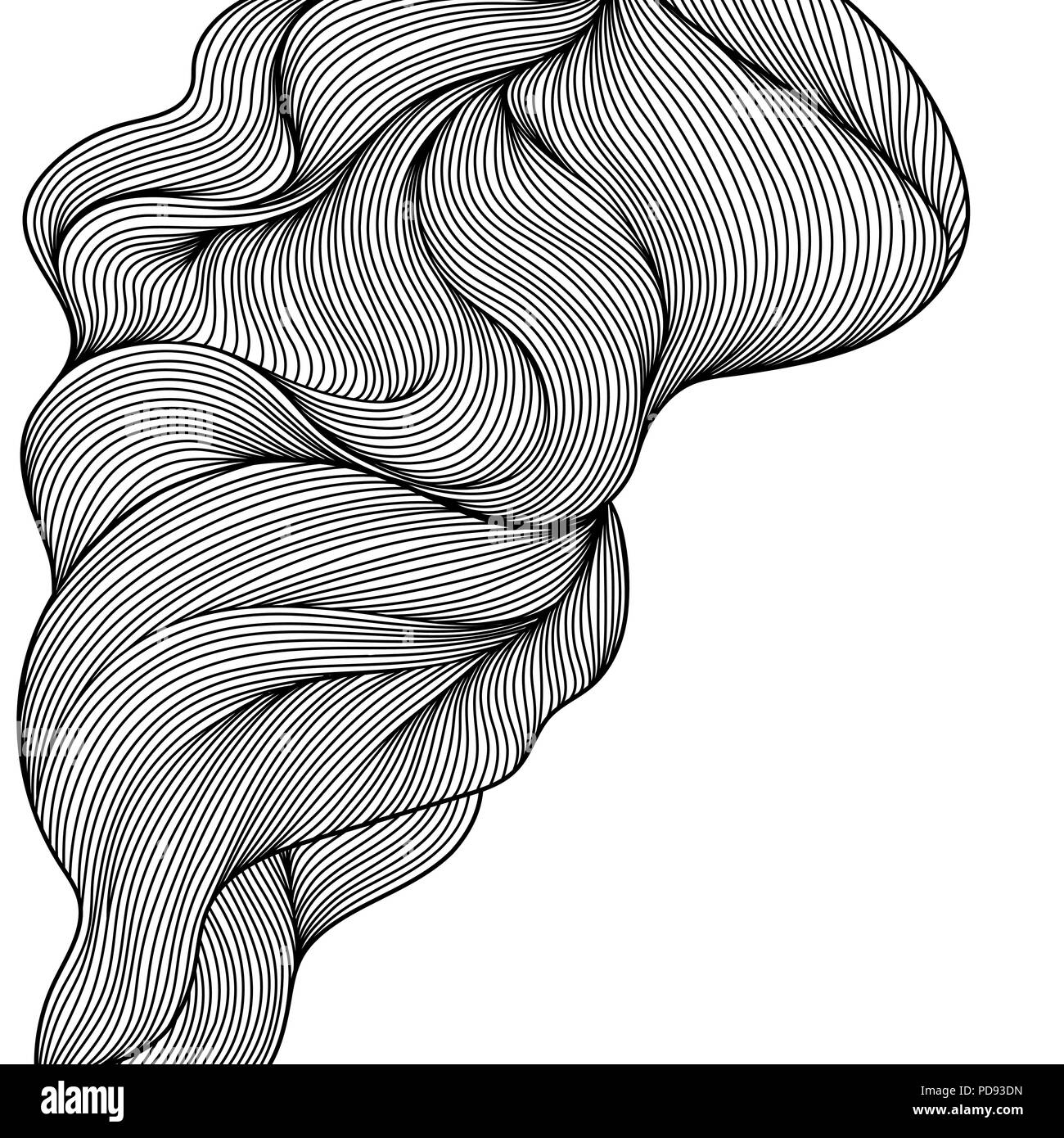 Background with wave line curls Stock Vector Image & Art - Alamy