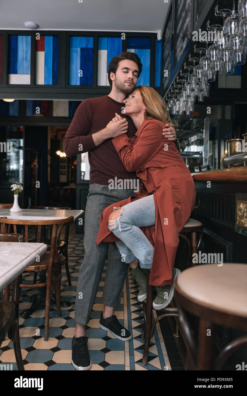 Calm confident couple caressing Stock Photo - Alamy