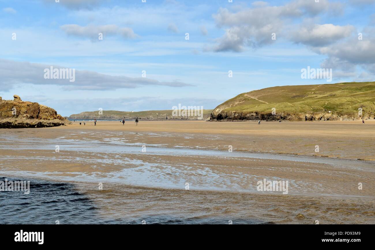 Perranporth Beach Cornwall Stock Photo - Alamy