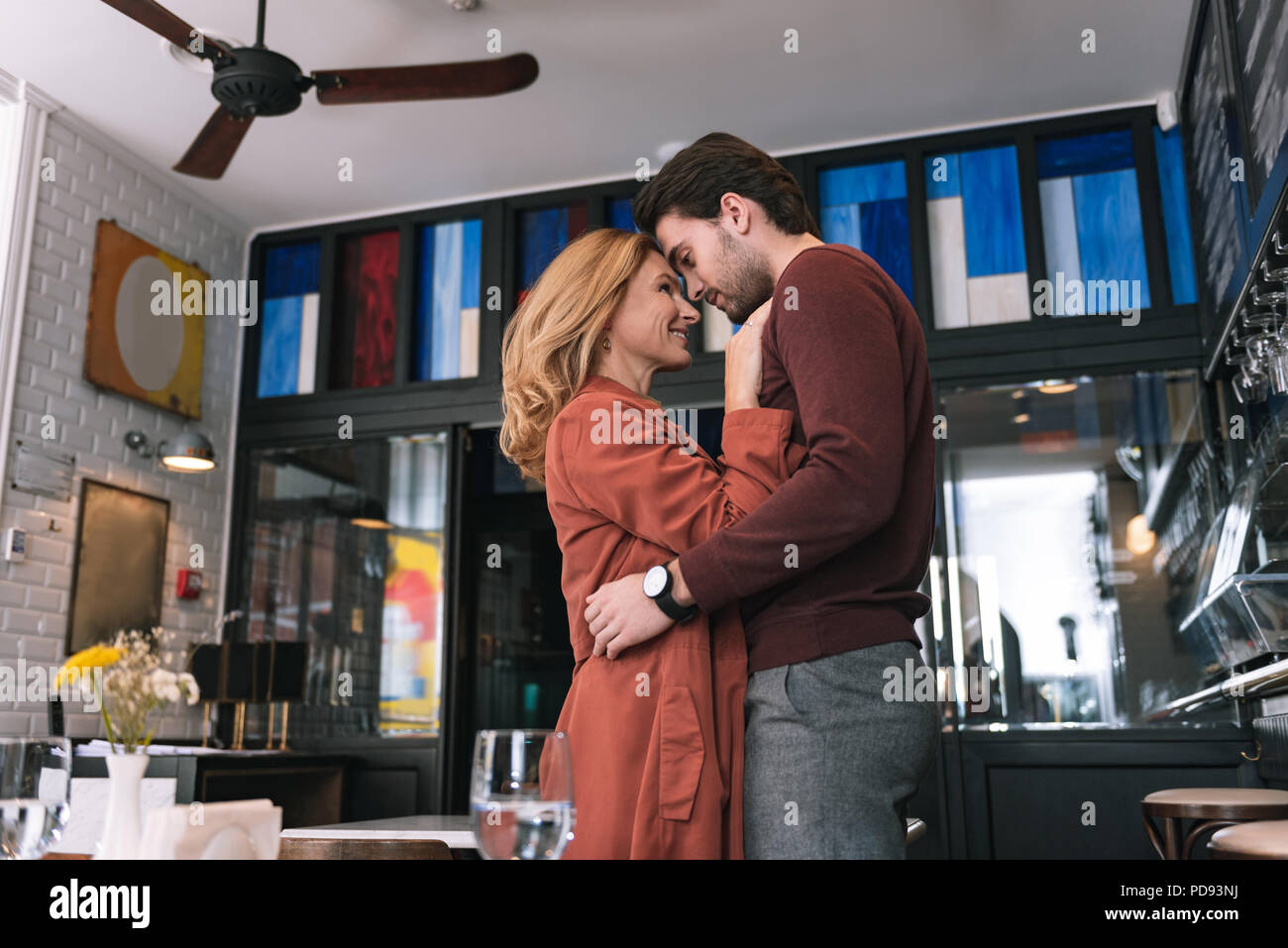 Tender pretty couple loving each other Stock Photo - Alamy
