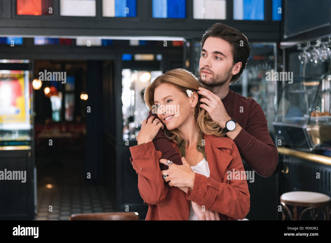 Mature woman waiting couple hi-res stock photography and images - Alamy