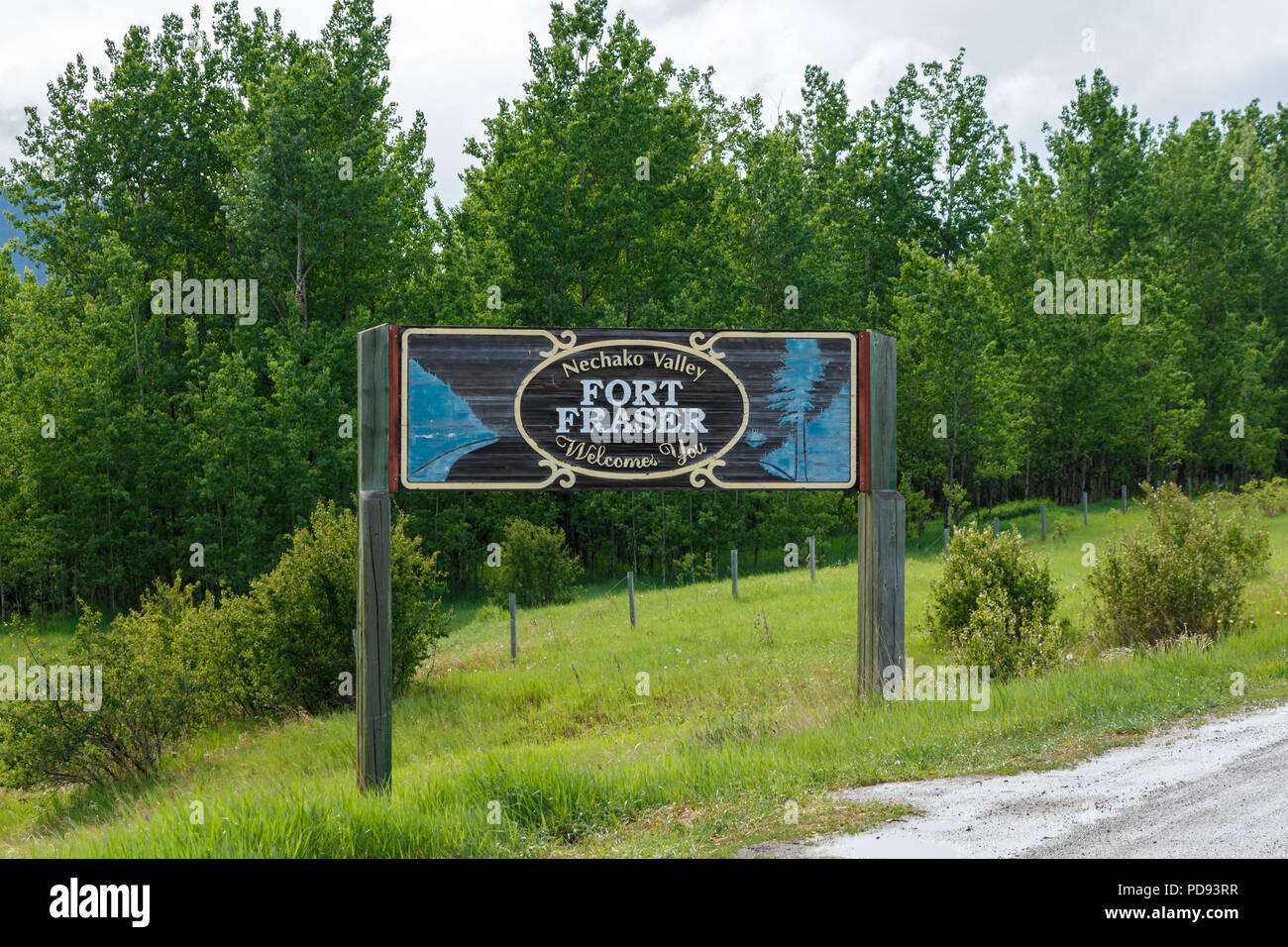 Fort Fraser, Canada - Circa 2018 : Welcome to Fort Fraser Sign Stock ...