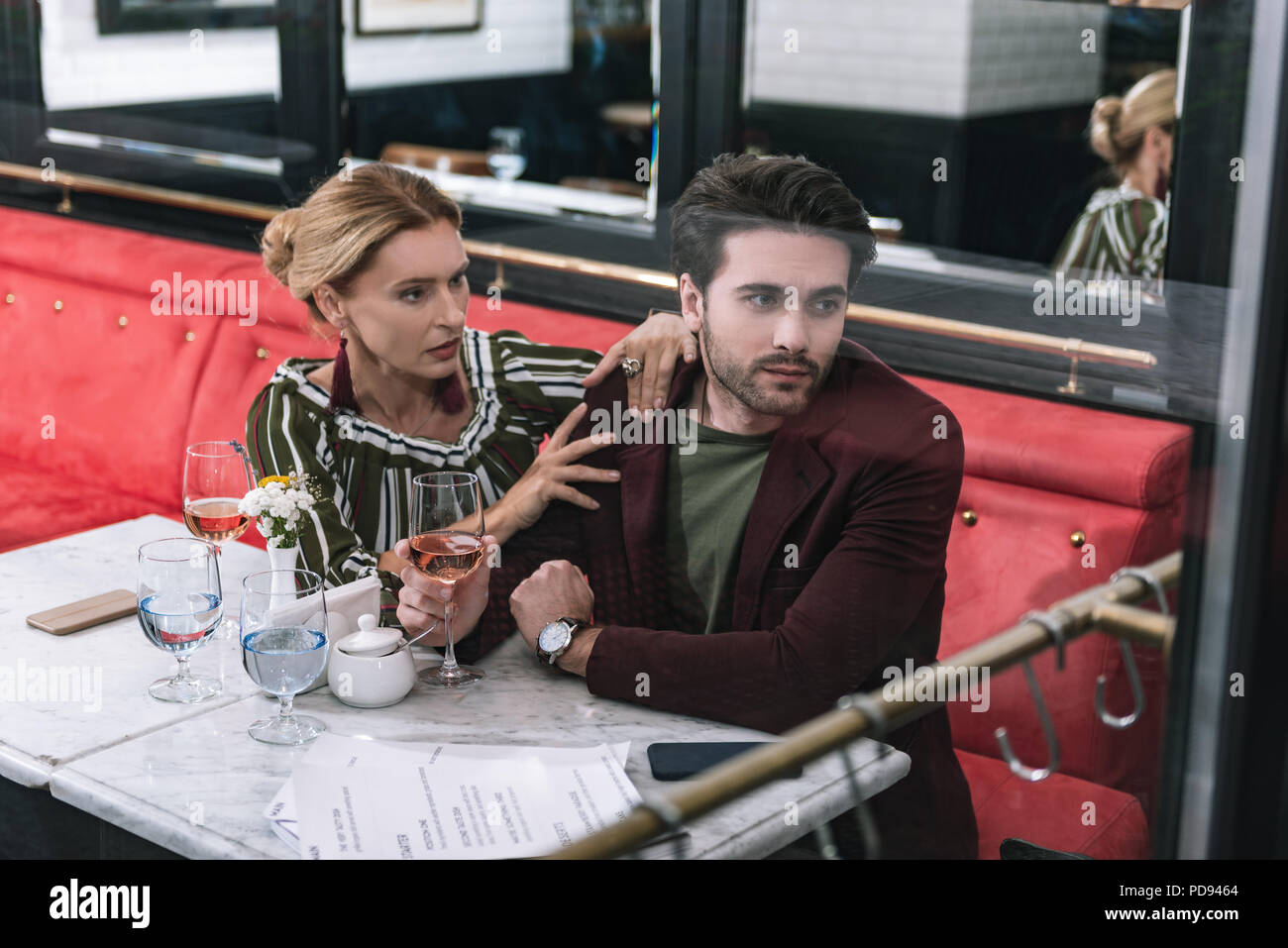 Man begging woman hi-res stock photography and images - Alamy