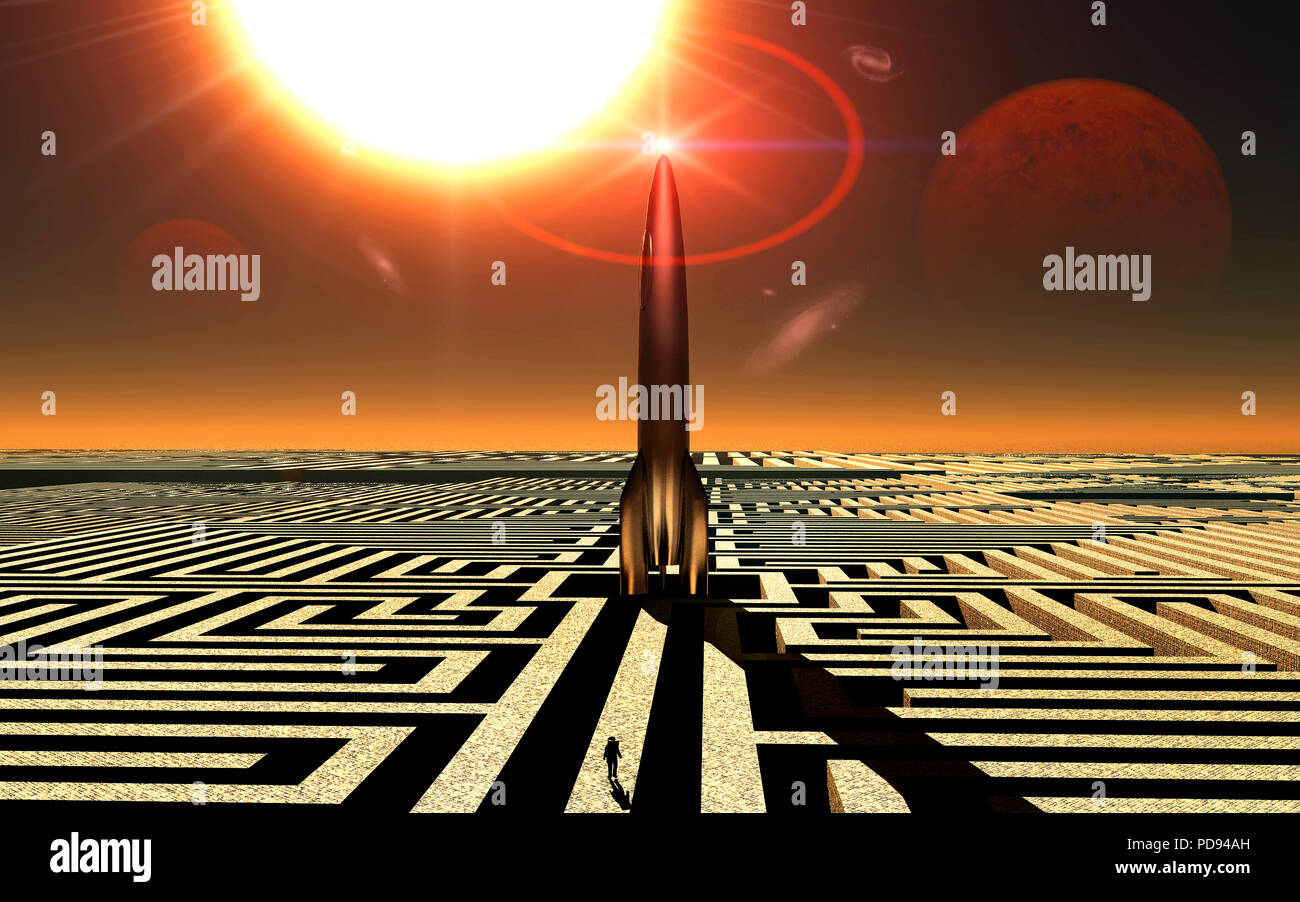 Alien space maze hi-res stock photography and images - Alamy