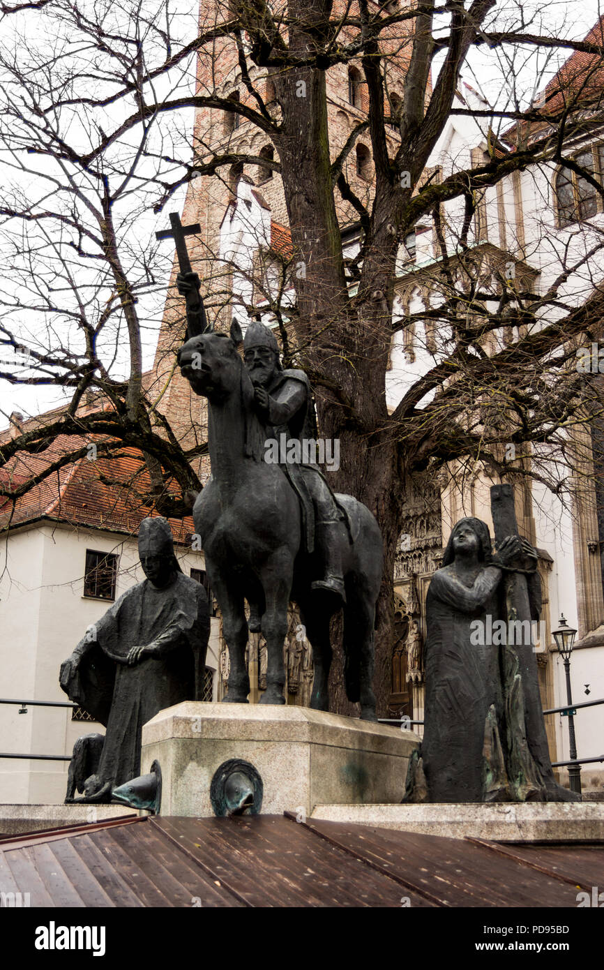 German Cathedral christian church of Augsburg St. Ulrich and St. Afra ...
