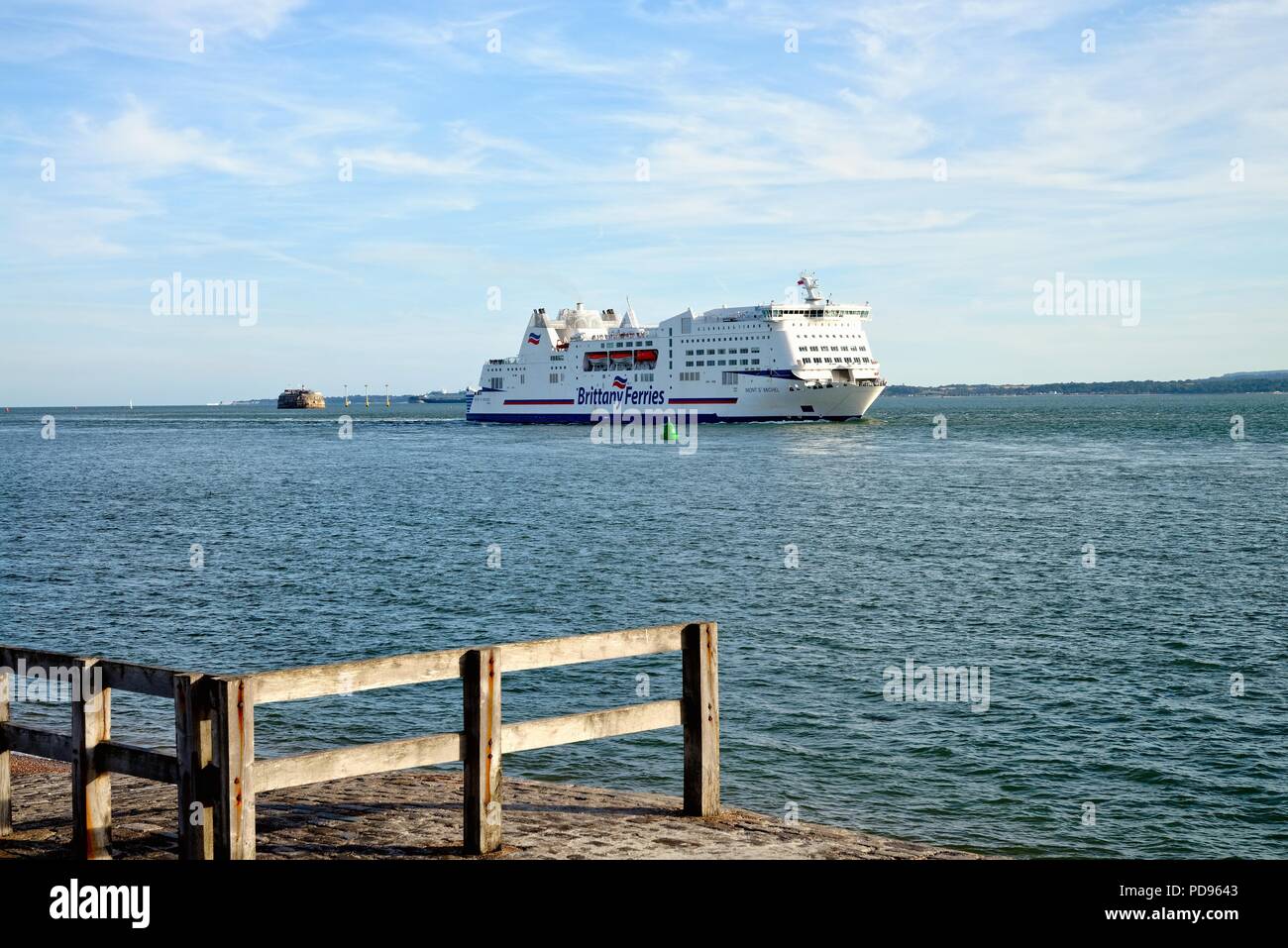 The Brittany Ferries boat Mont St. Michel sailing into Portsmouth ...