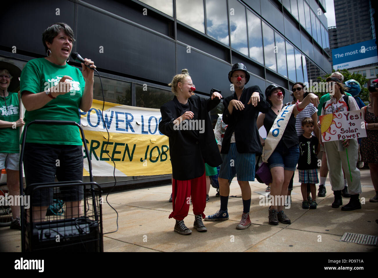 Environmental groups gather to march for a green energy future ...