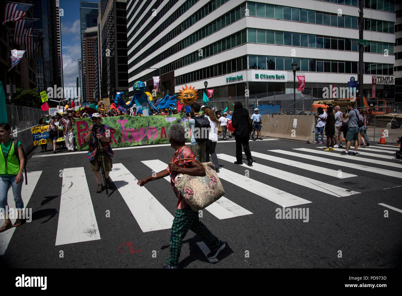 Environmental groups gather to march for a green energy future ...