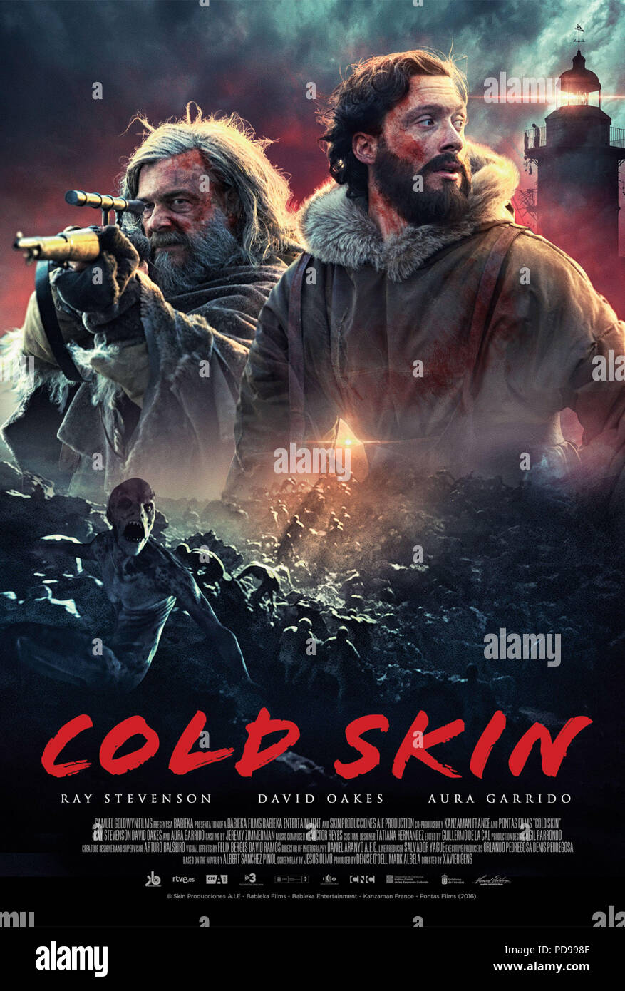 COLD SKIN, (aka LA PIEL FRIA), US poster, from left: from left: Ray ...