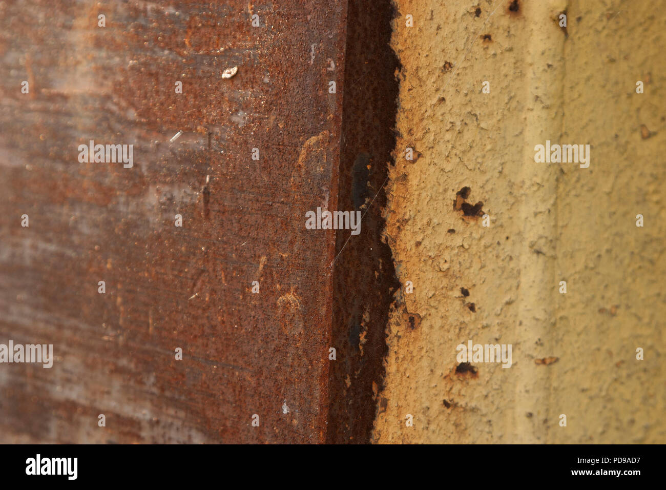 Rusty metal texture close up. Rich Yellow and Brown old dirty iron ...