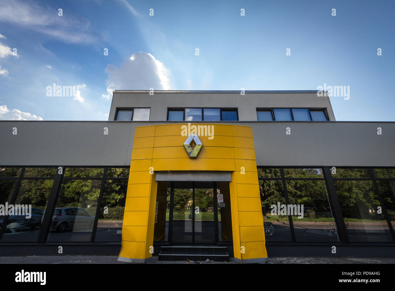 Car as signage hi-res stock photography and images - Alamy