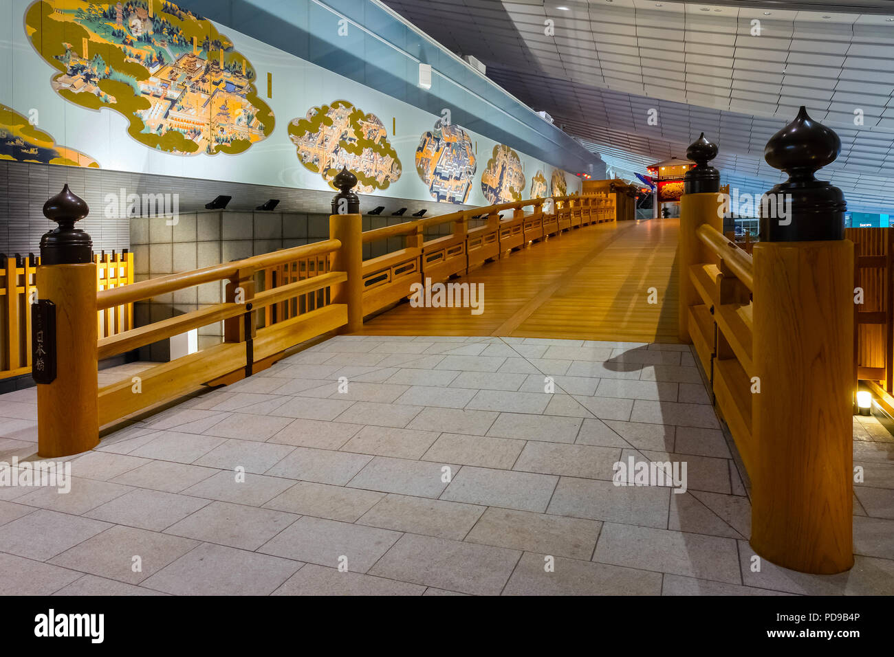 TOKYO, JAPAN - APRIL 19 2018: Nihonbashi bridge is a half size ...