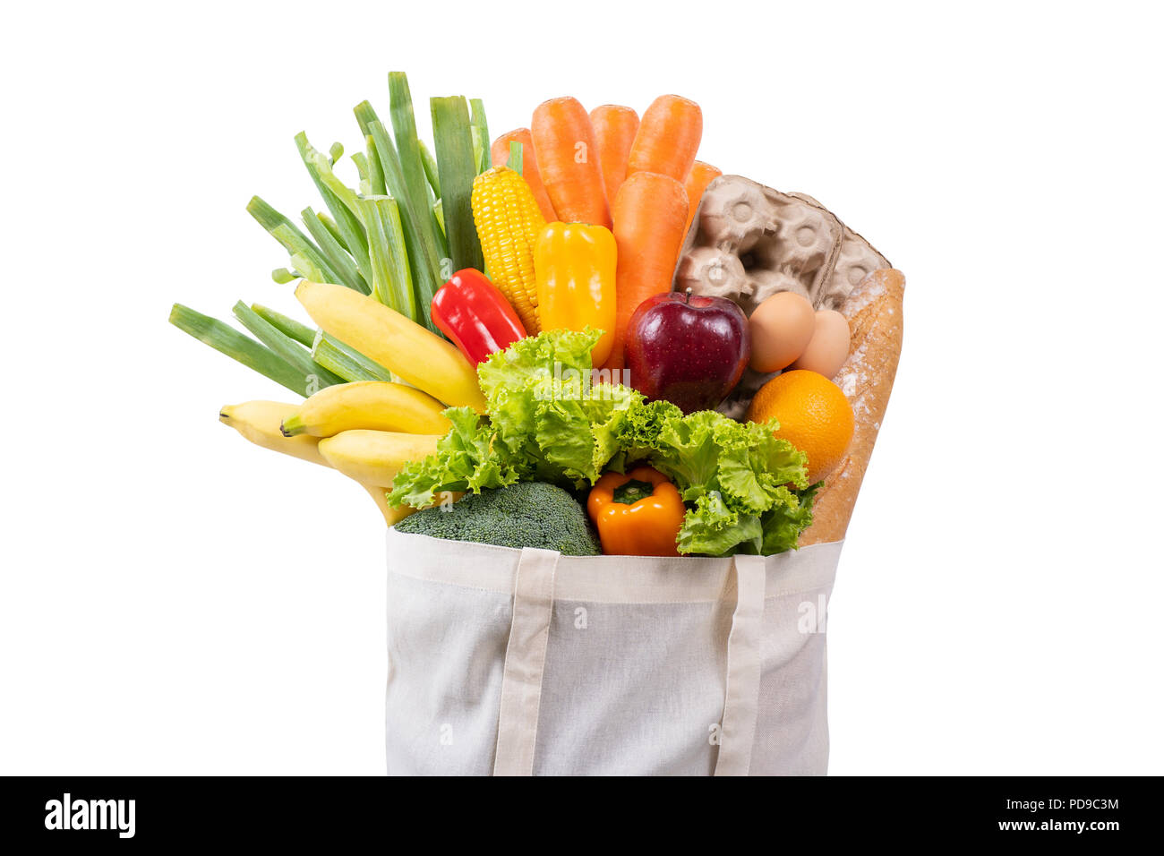 Grocery health food vegetable shopping at the supermarket Stock Photo ...