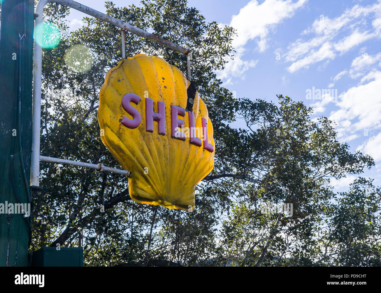 An old Shell Petroleum sign Stock Photo - Alamy