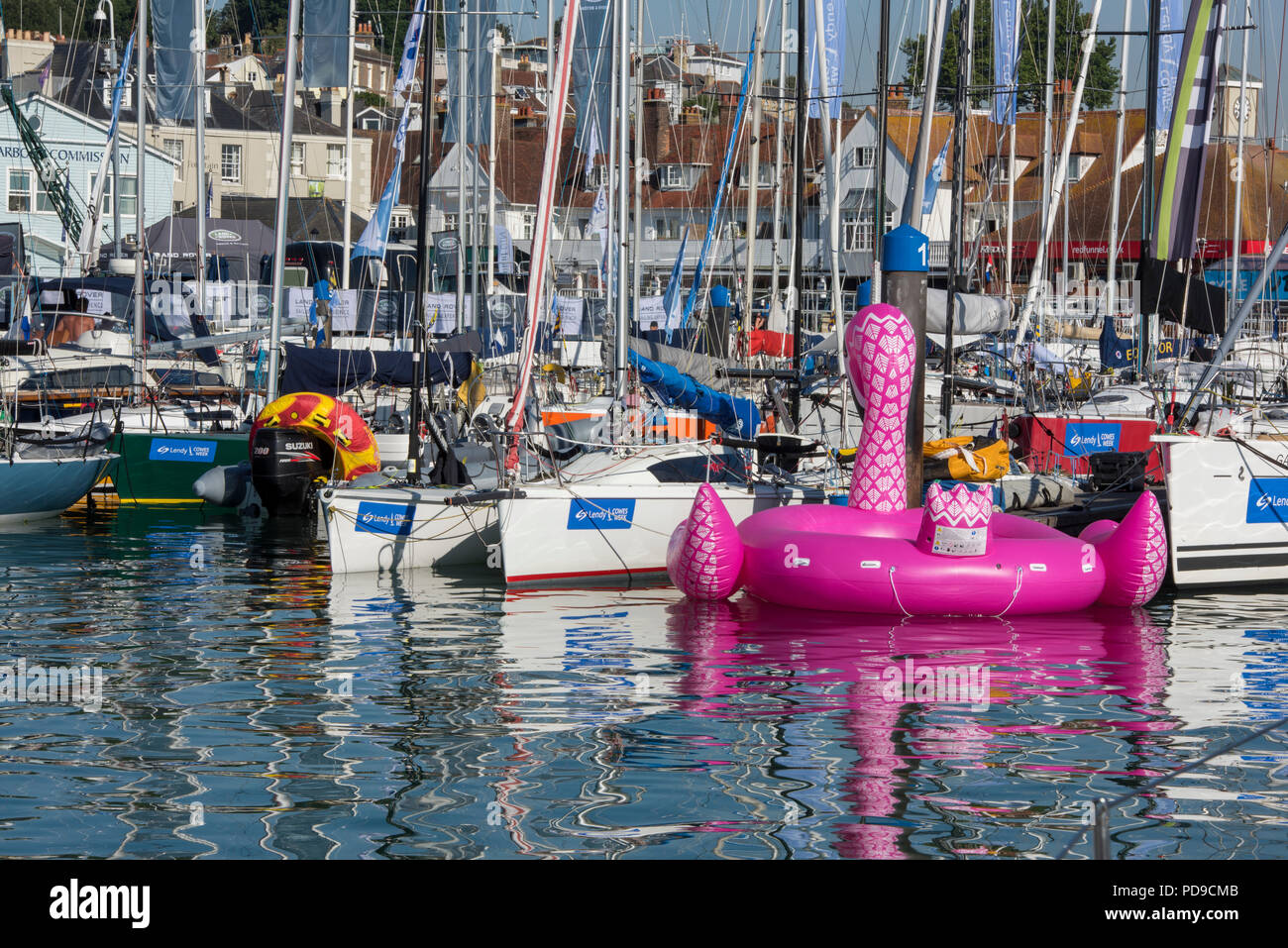 Lendy cowes week at cowes yacht haven on the isle of wight Stock Photo ...