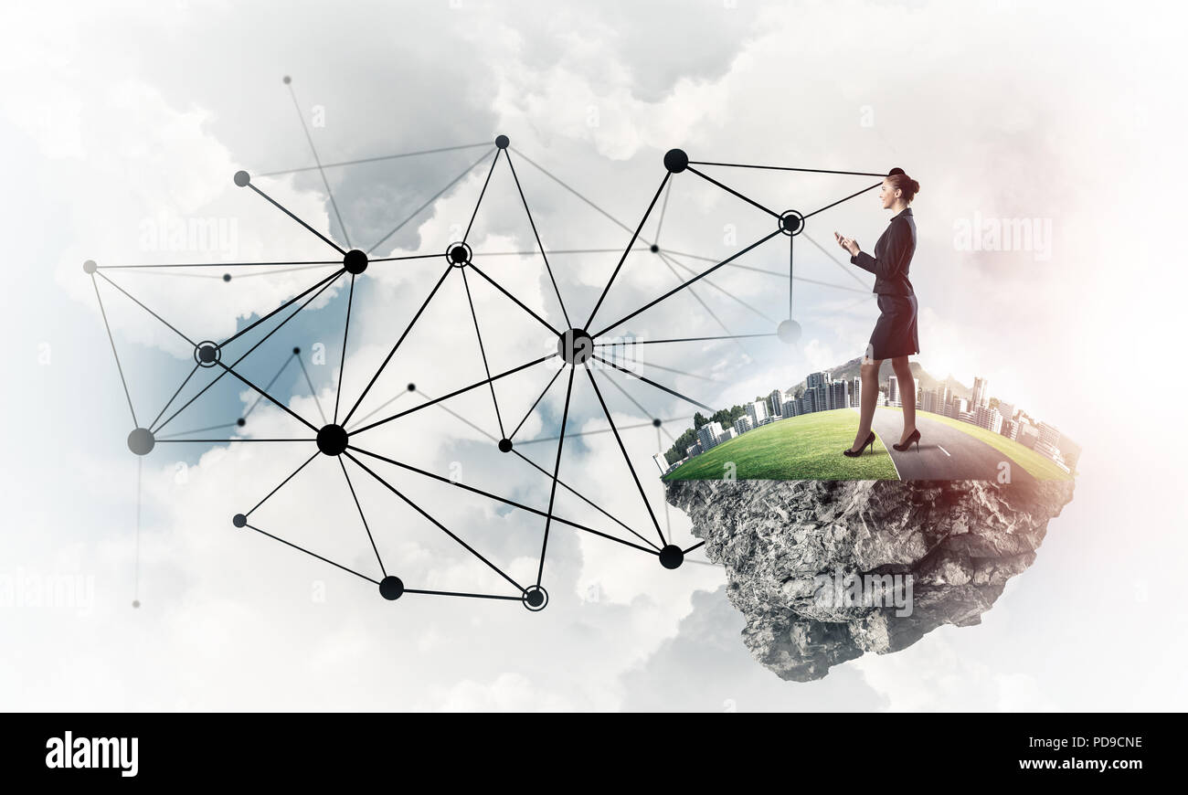 Concept of modern wireless technologies as effective tool for bu Stock ...