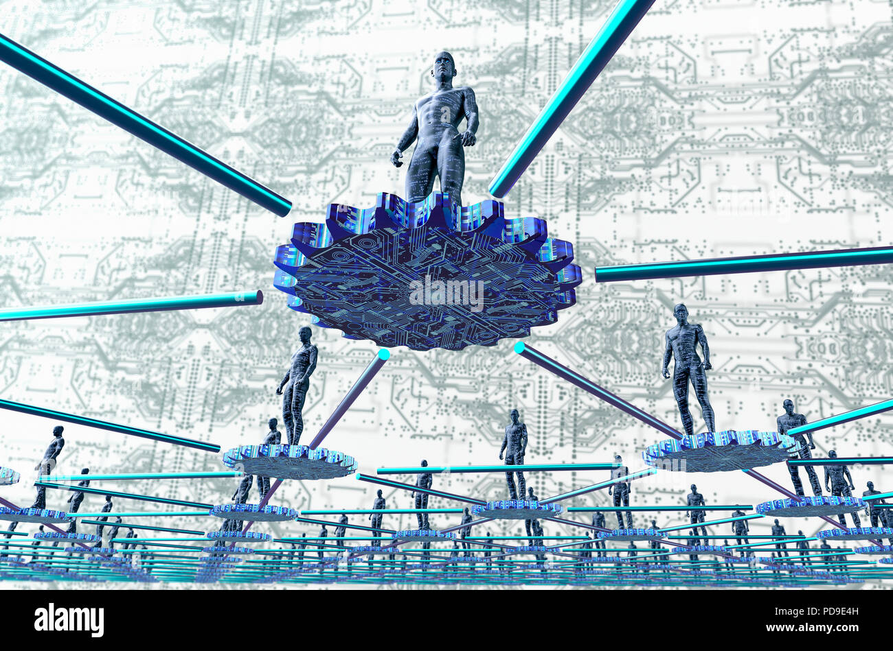 Blockchain technologie used in digital computer networks, clipping path ...