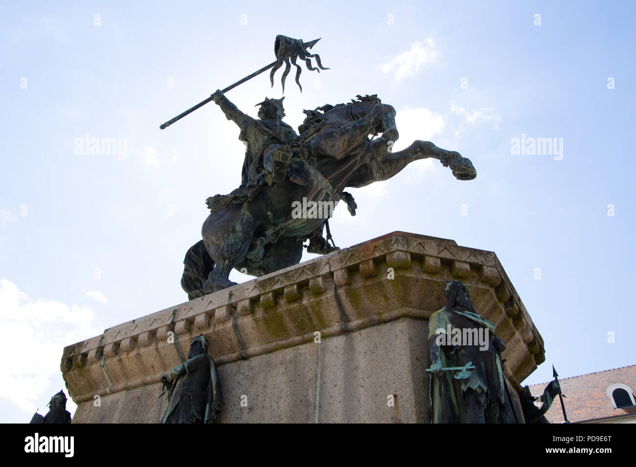 Statue of William the Conqueror in the centre of Falaise, France Stock ...