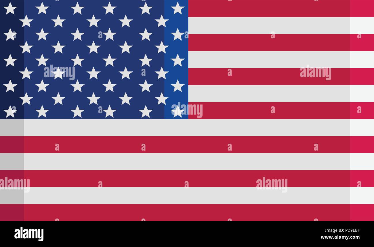 USA flag vector icon, symbol of the United States of America isolated ...