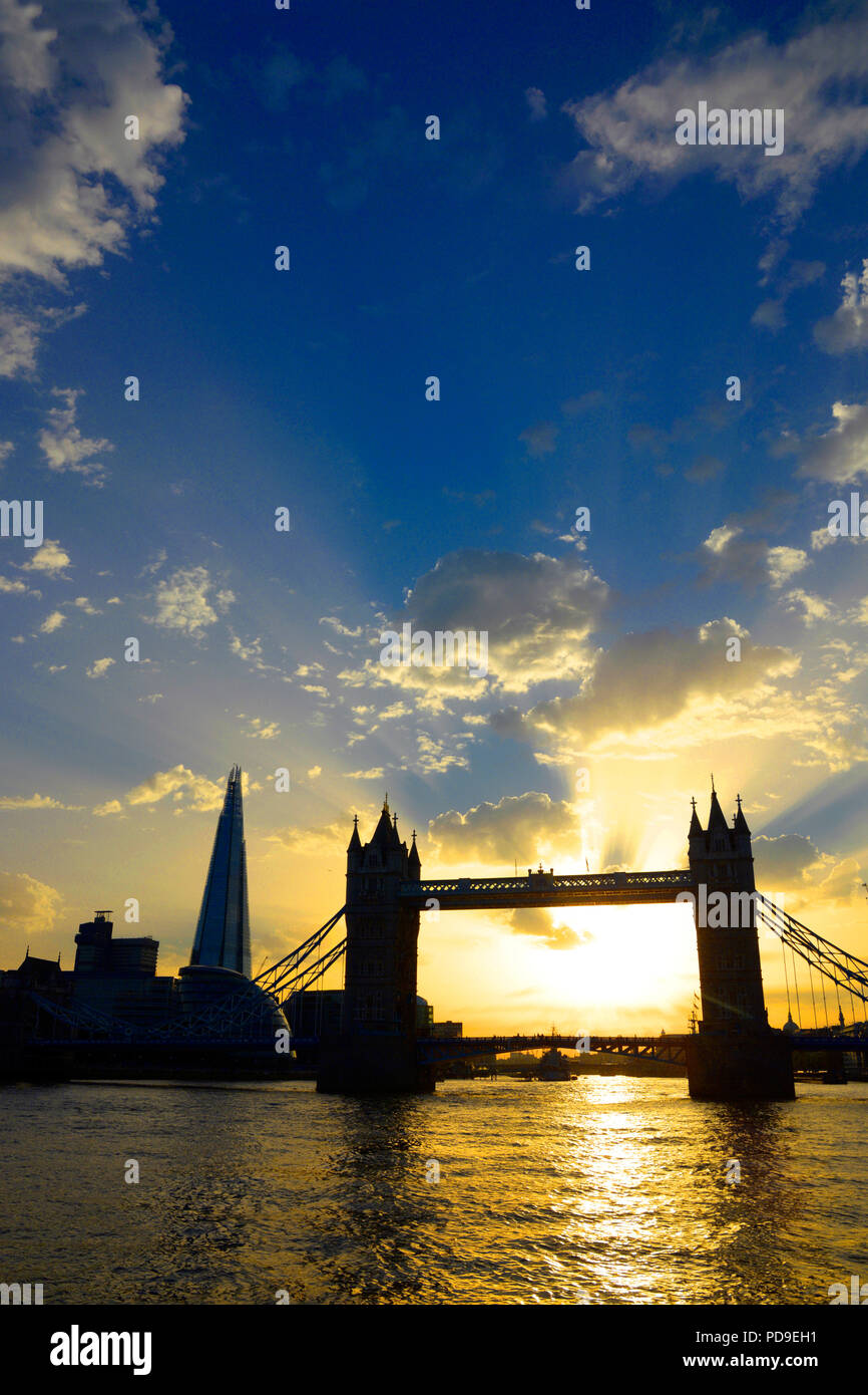 Tower Bridge at sunset, London Stock Photo - Alamy