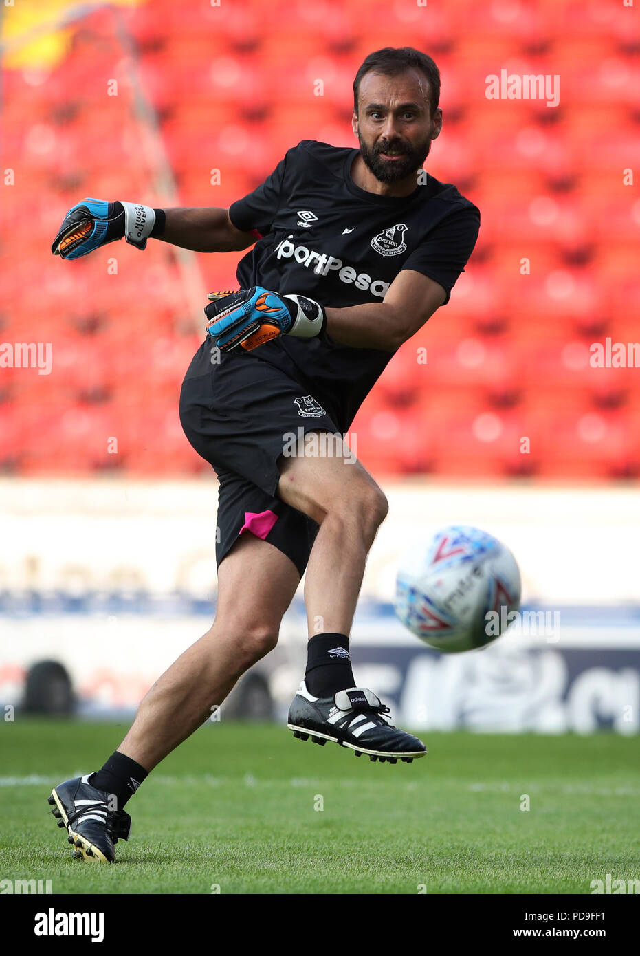 Everton goalkeeper coach Hugo Oliveira during a pre-season friendly ...