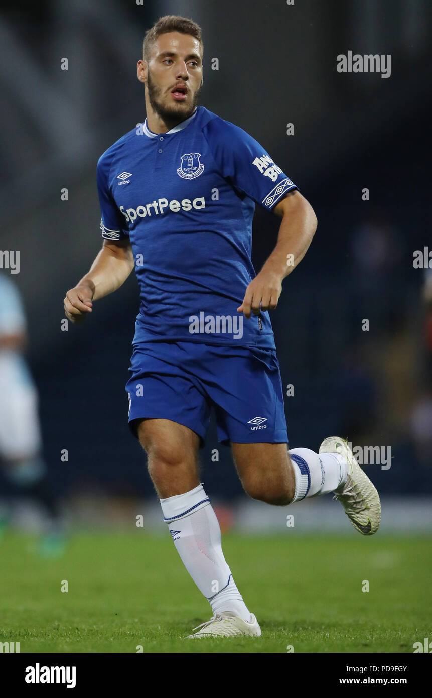 Everton's Nikola Vlasic during a pre-season friendly match at Ewood ...