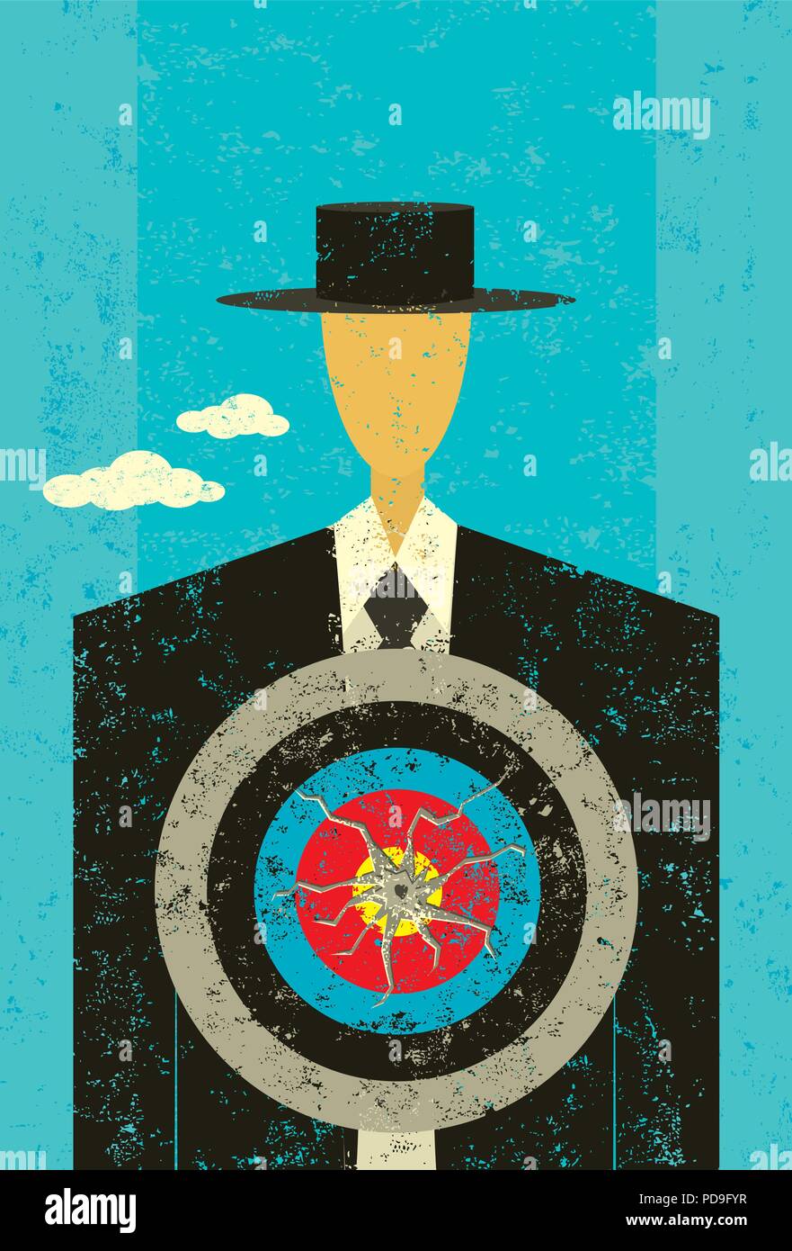 Target on Chest. A man with a target on his chest Stock Vector Image ...
