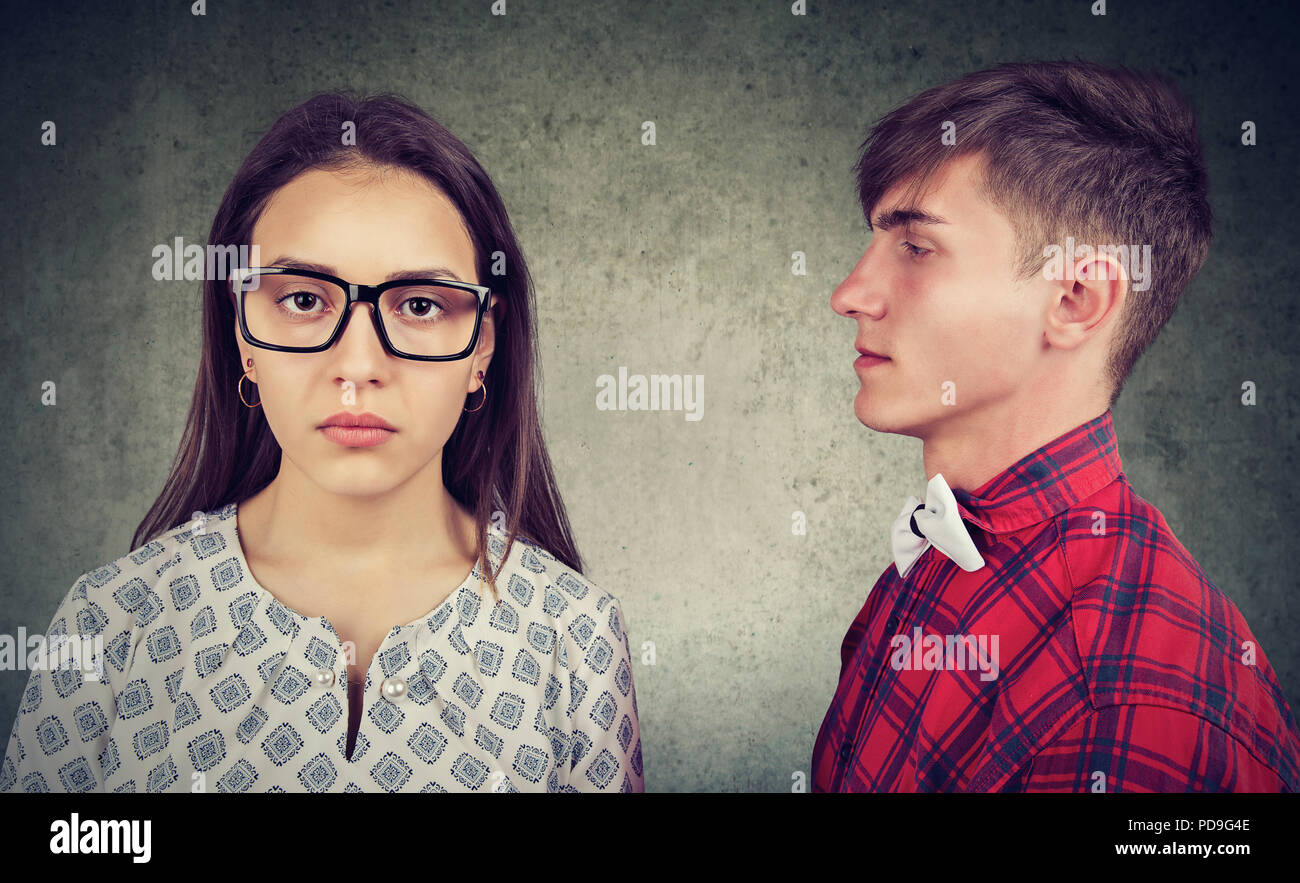 Emotionless expression standing portrait not landscape hi-res stock ...