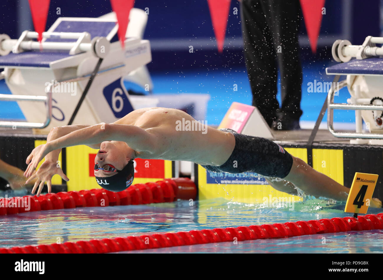 Great Britain's Luke Greenbank in the Men's 200m Backstroke semi-final ...