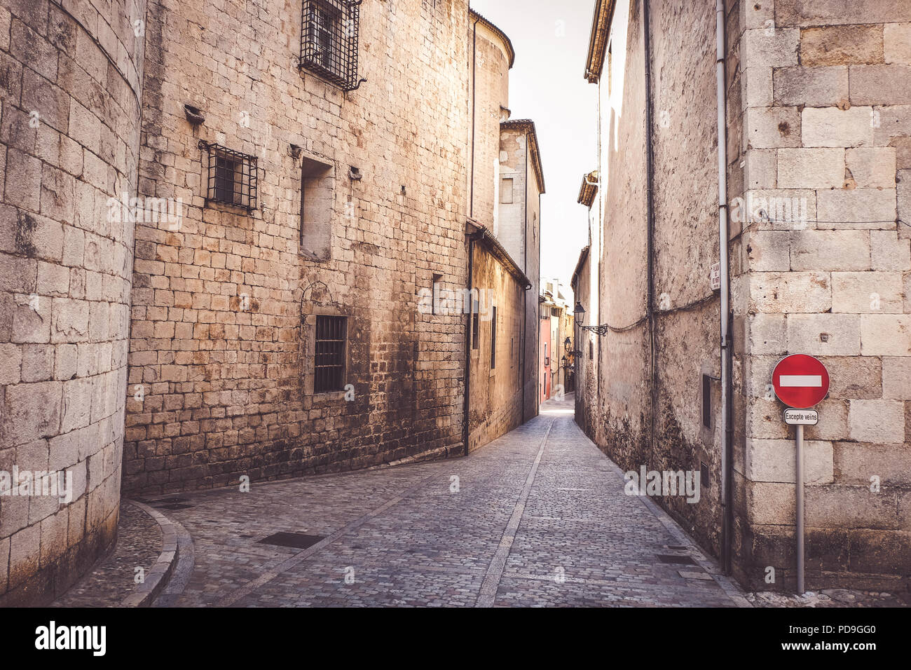 The Medieval Quarter of Girona, Spain Stock Photo - Alamy