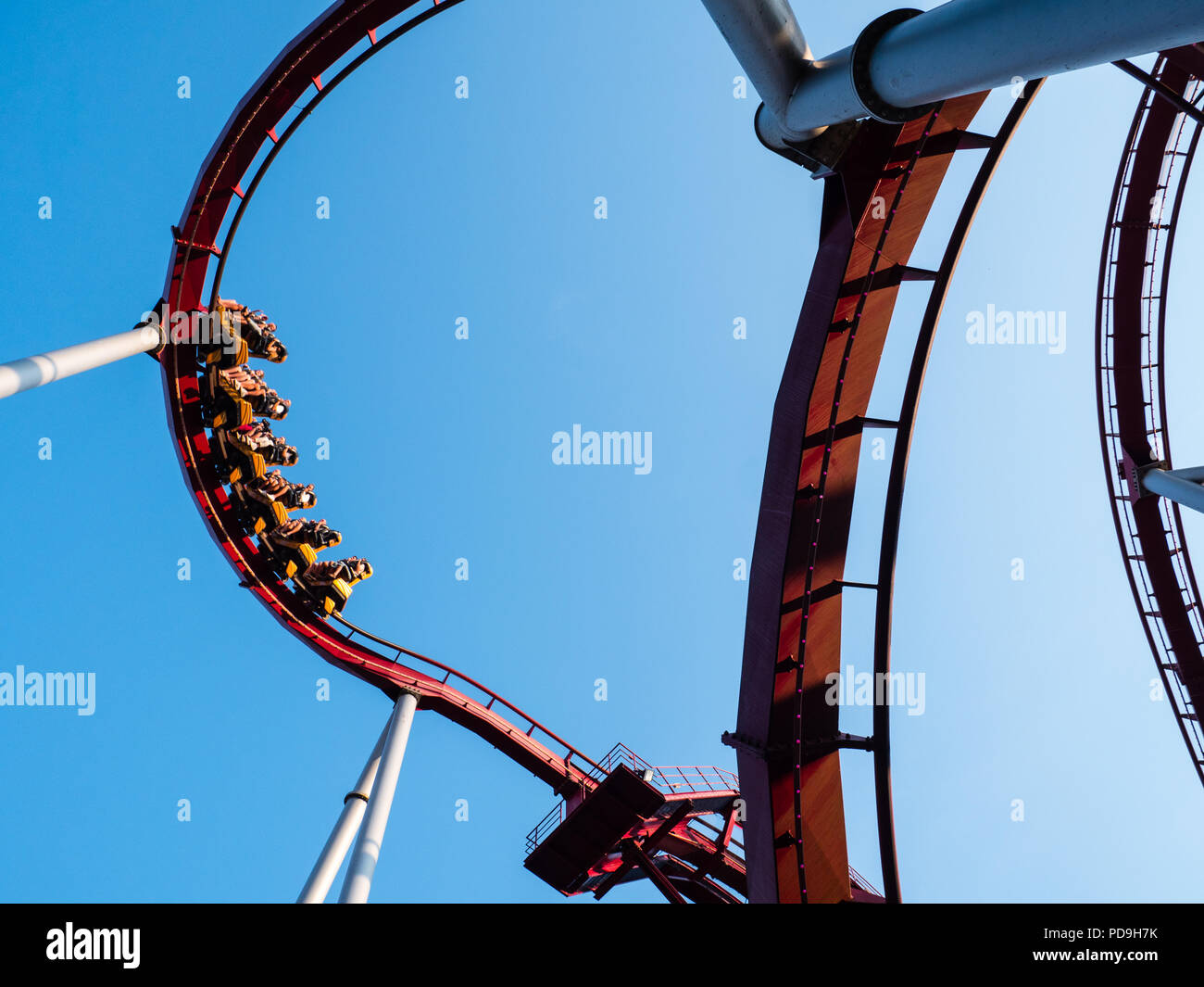 The Roller Coaster, Tivoli Gardens, Copenhagen, Zealand, Denmark ...