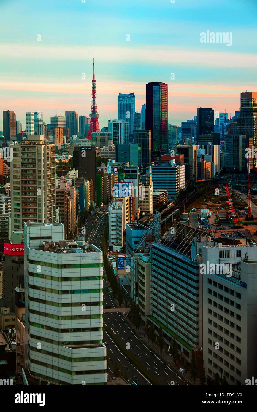 Tokyo Skyline with Tokyo Tower Japan Asia Cityscape Stock Photo - Alamy