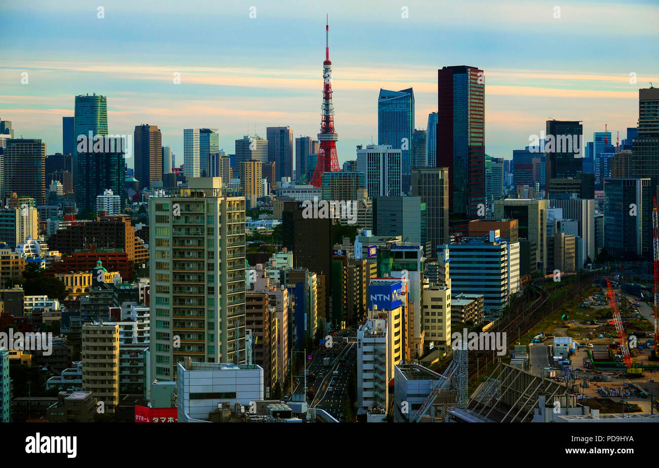 Tokyo Skyline with Tokyo Tower Japan Asia Cityscape Stock Photo - Alamy