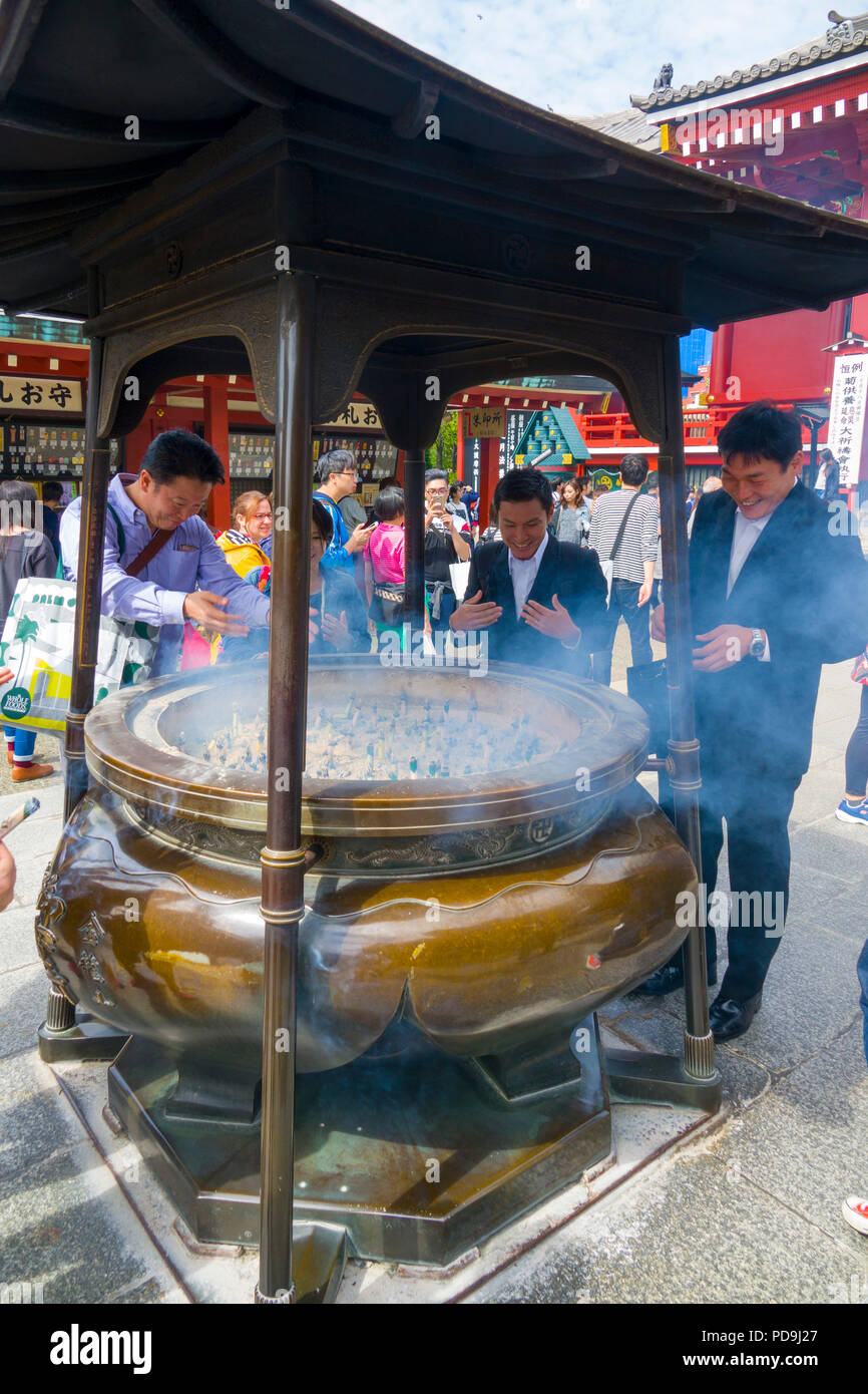 Asakusa Shinto Shrine Incense Sticks with messages Buddhist Temple ...